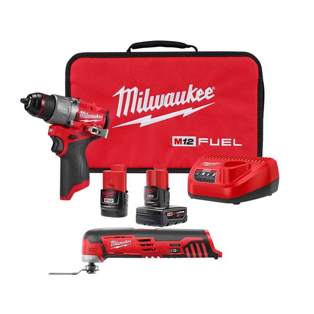 Milwaukee M12 FUEL 12-Volt Lithium-Ion Brushless Cordless 1/2 in. Dril ...