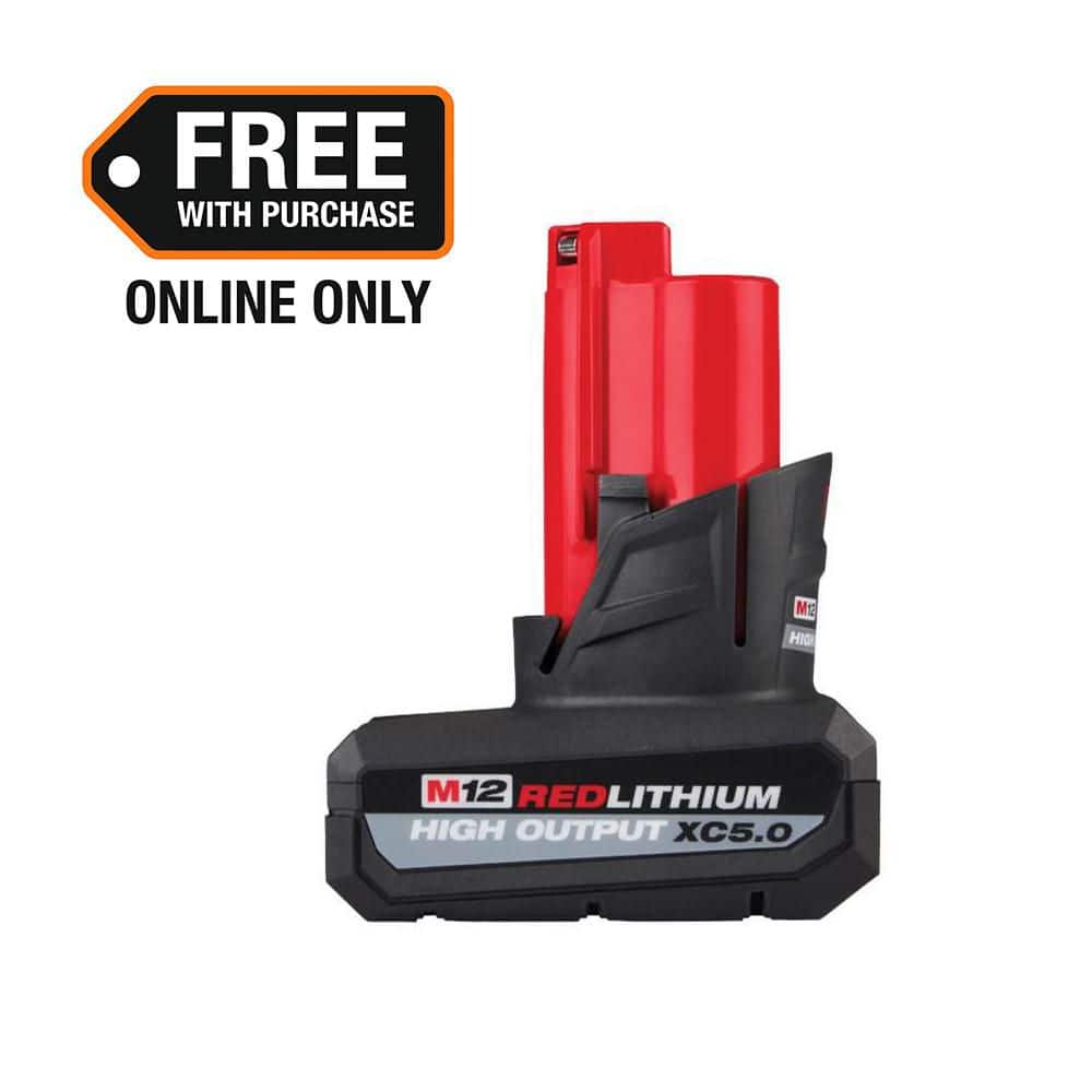 Milwaukee M12 12-Volt REDLITHIUM High Output XC5.0 Battery Pack (5.0Ah ...