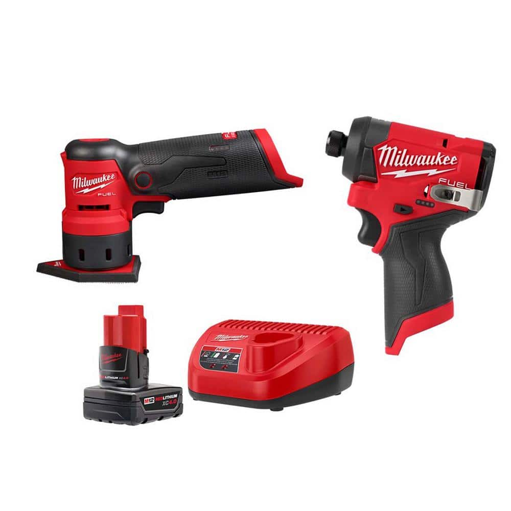 Milwaukee M12 FUEL 12-Volt Lithium-Ion Brushless Cordless Detail Sande ...