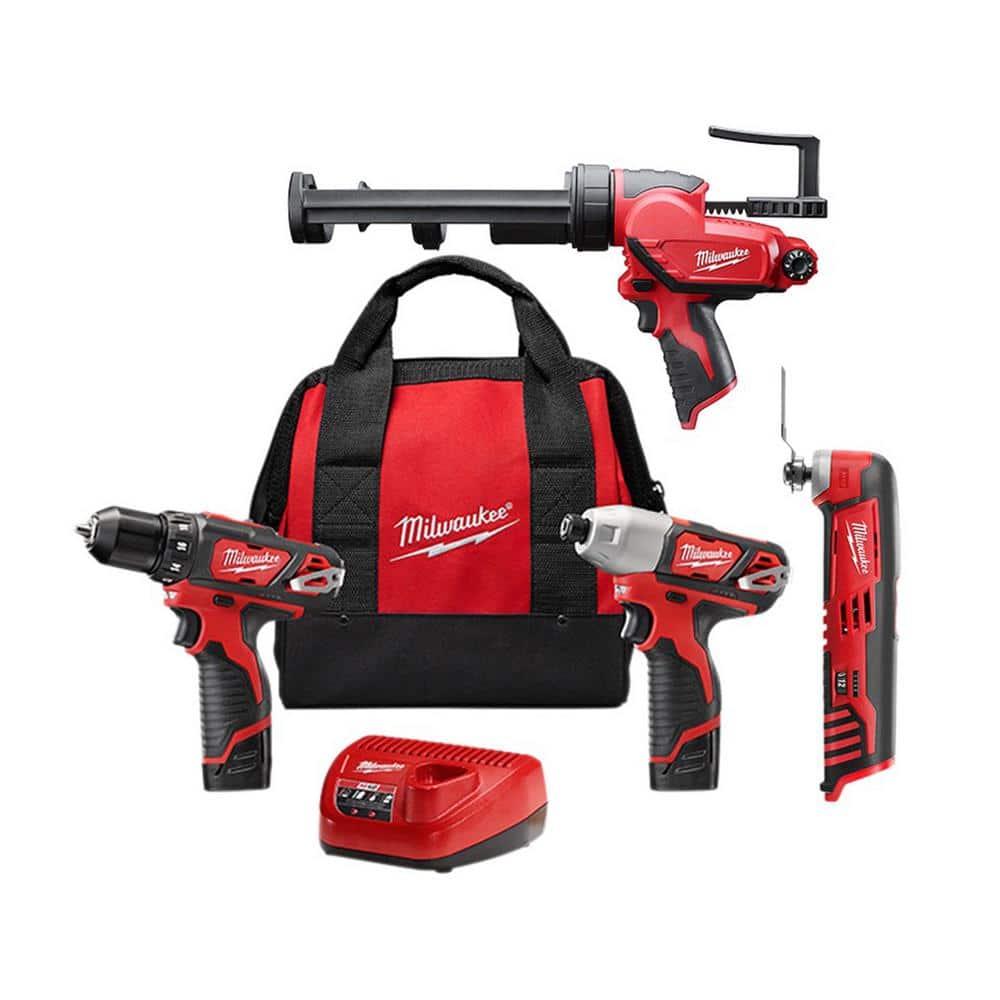 Milwaukee M12 12V Lithium-Ion Cordless Drill Driver/Impact Driver Comb ...