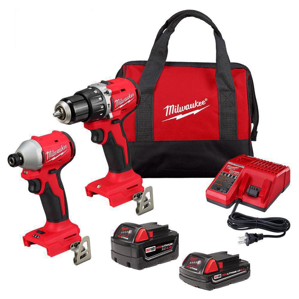 Milwaukee M18 18-Volt Lithium-Ion Brushless Cordless Compact Hammer Dr ...