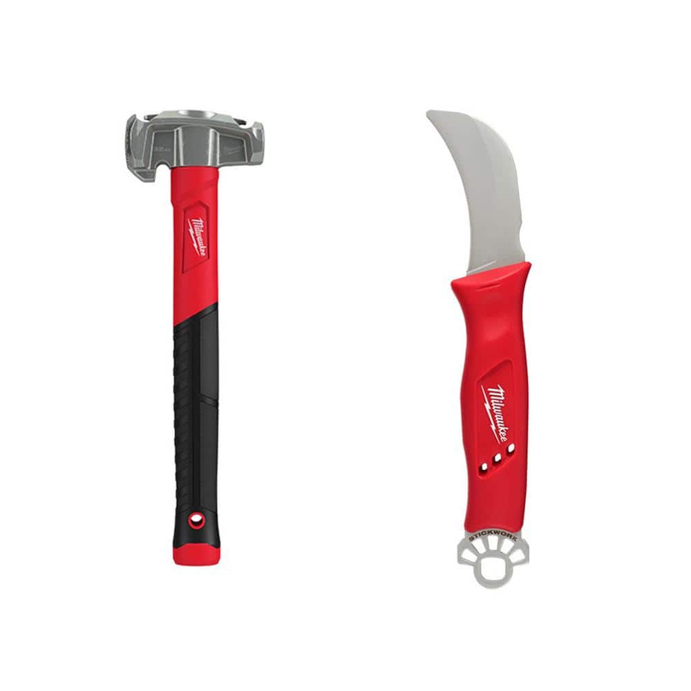Milwaukee 36 oz. 4-in-1 Lineman's Hammer with Lineman's Hawkbill Knife ...