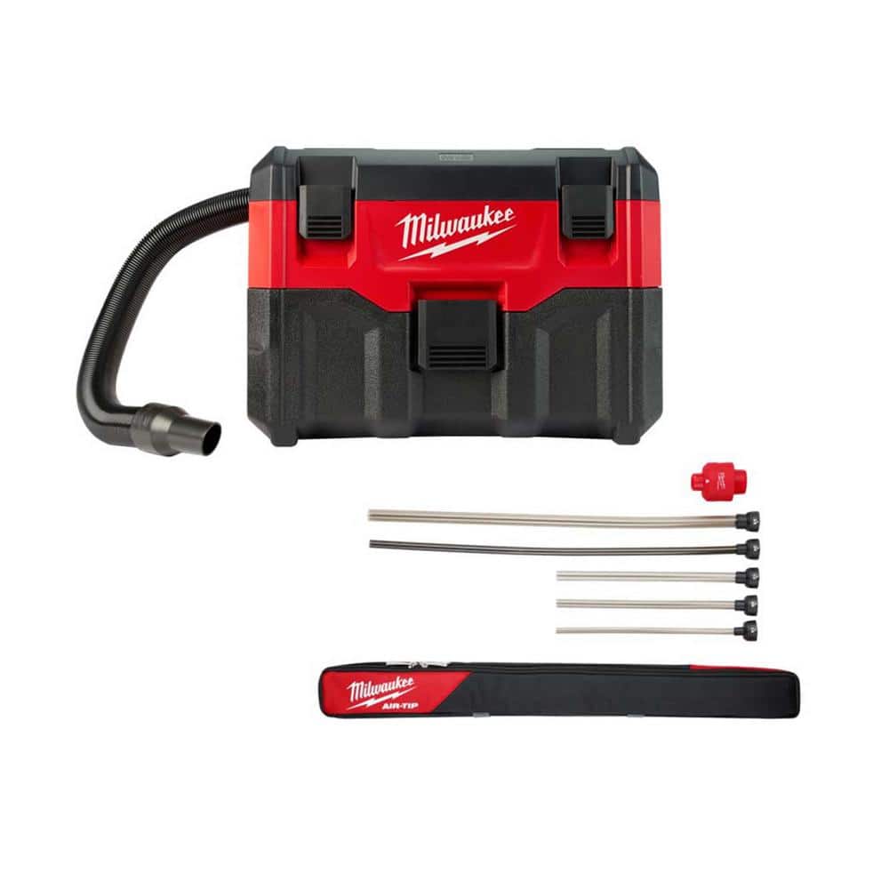 Milwaukee M18 18-Volt 2 Gal. Cordless Wet/Dry Vacuum with AIR-TIP Flex ...