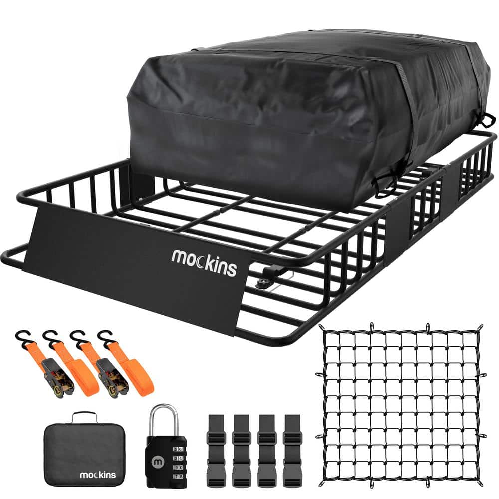 Mockins 250 lb. Roof Rack Basket with 16 CF Roof Bag - Roof Rack Cargo ...