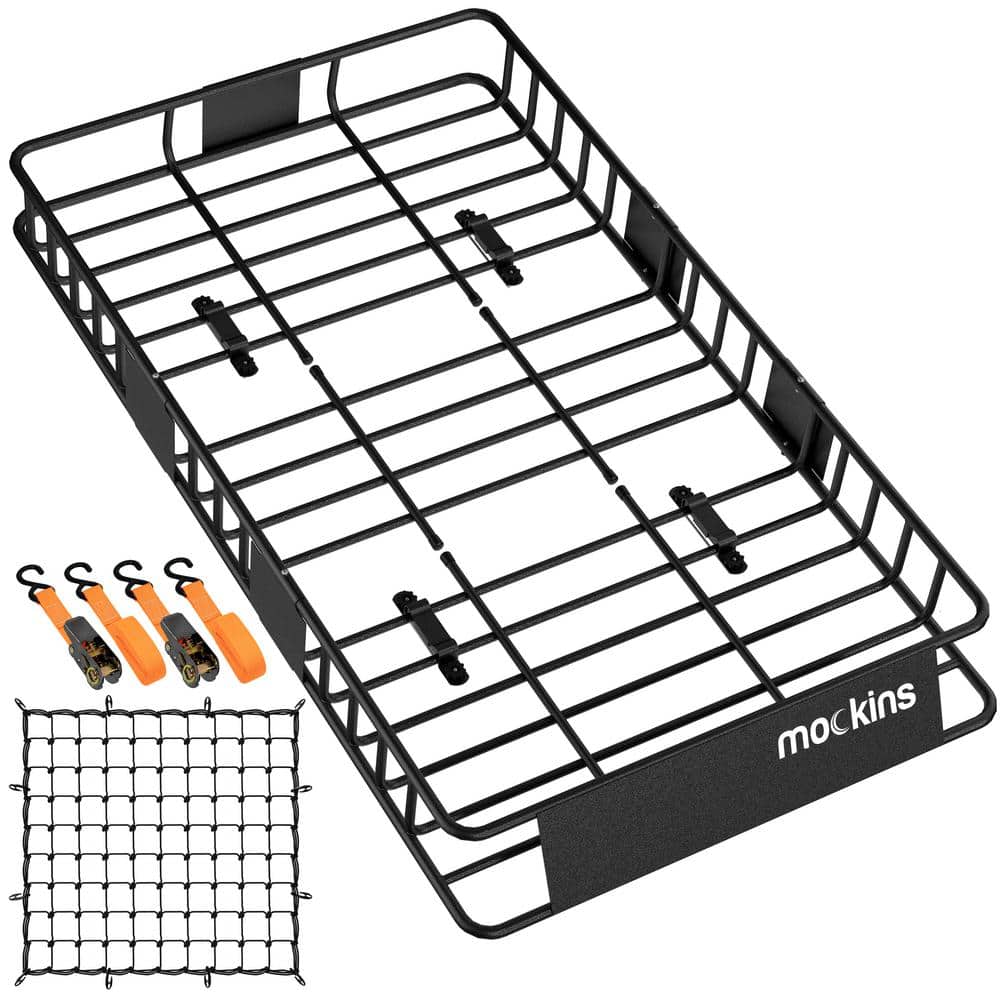 Mockins 260 lbs. Capacity Extendable Roof Rack Rooftop Cargo Carrier w ...