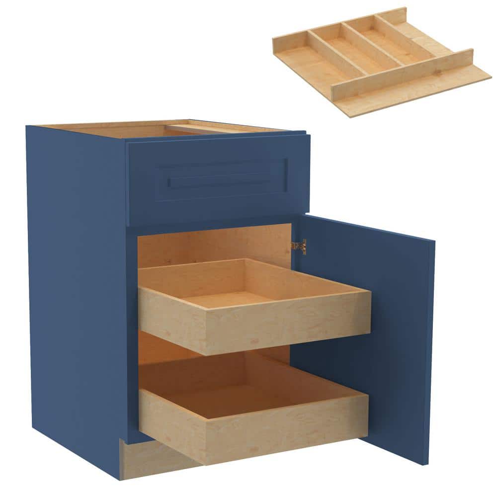 Home Decorators Collection Grayson Mythic Blue Kitchen Base Cabinet ...