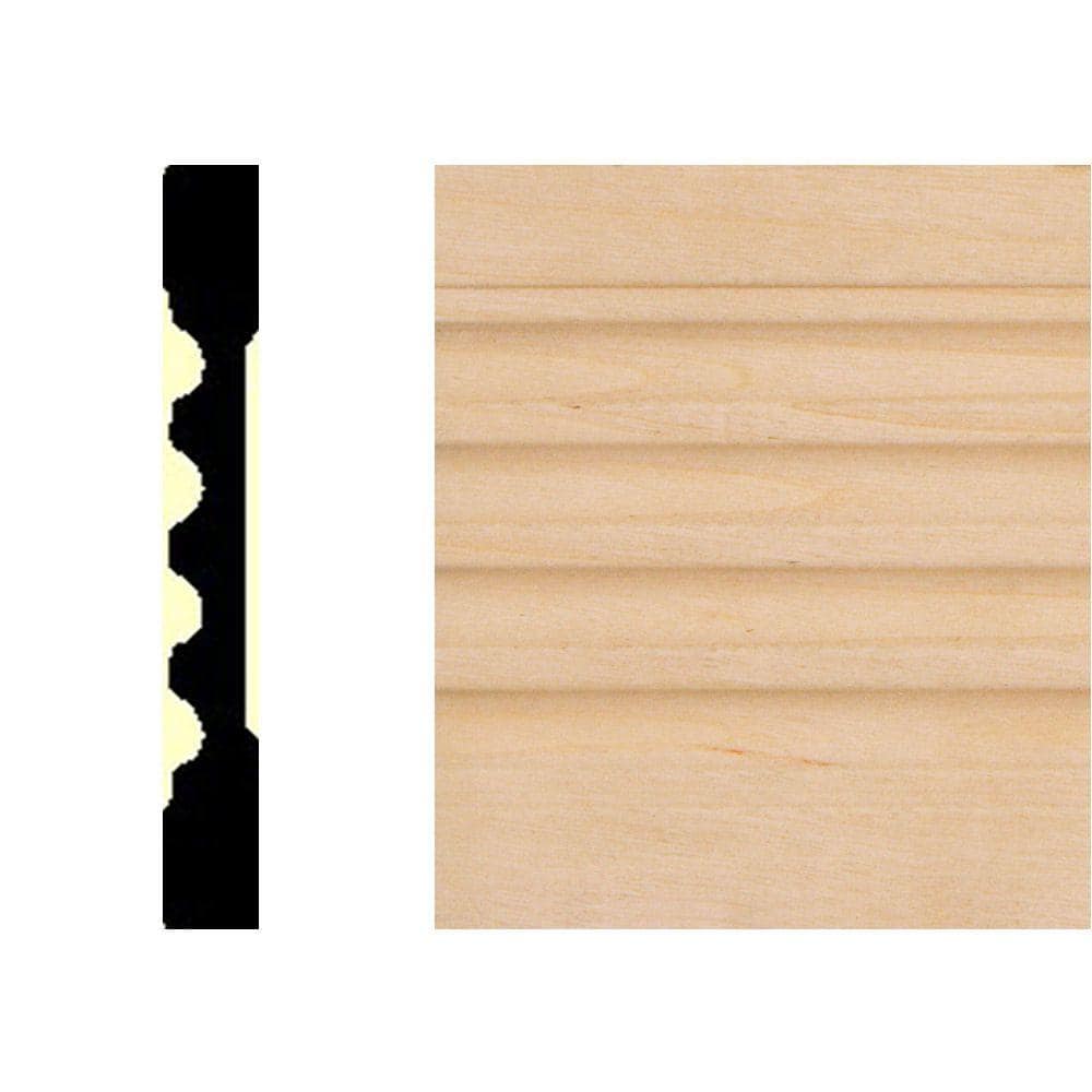 HOUSE OF FARA 3/8 in. x 3 in. x 7 ft. Basswood Wood Fluted Casing Mold ...