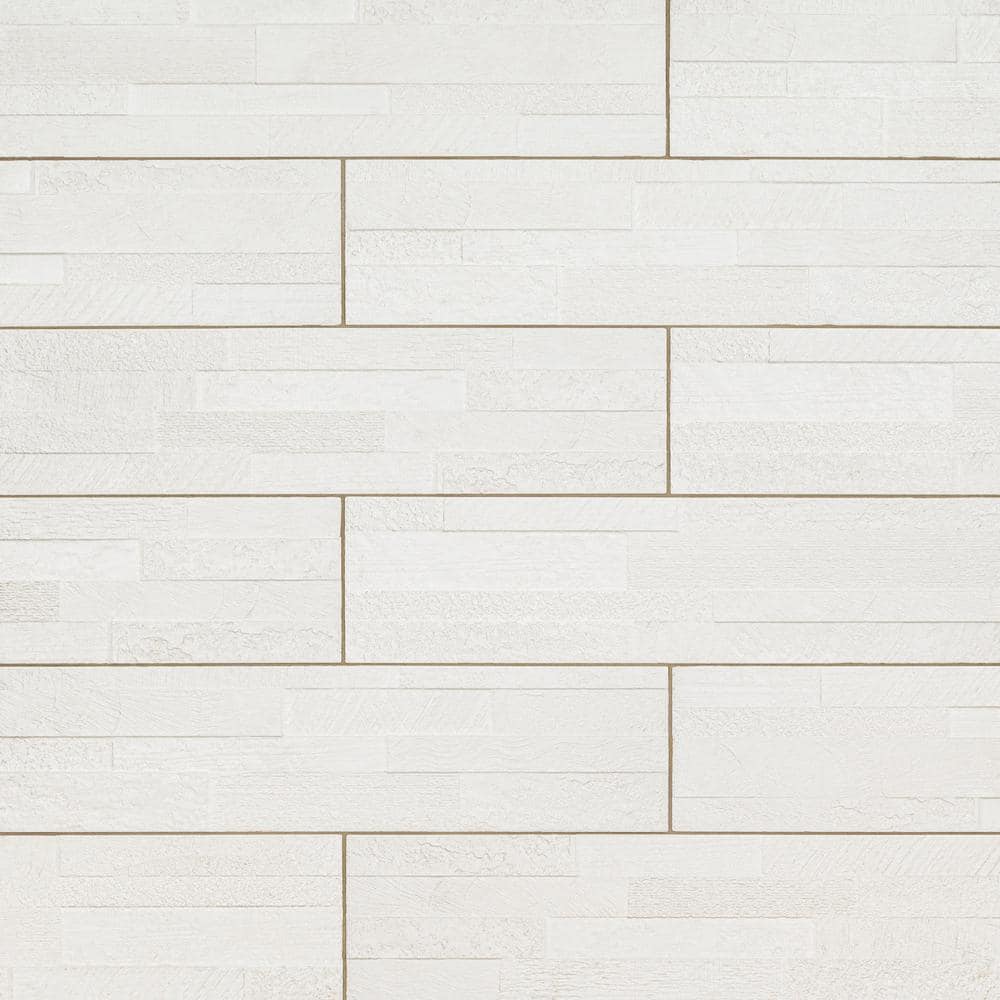 MSI Nora Ice Ledger Panel 6 in. x 24 in. Textured Matte Porcelain Wall ...