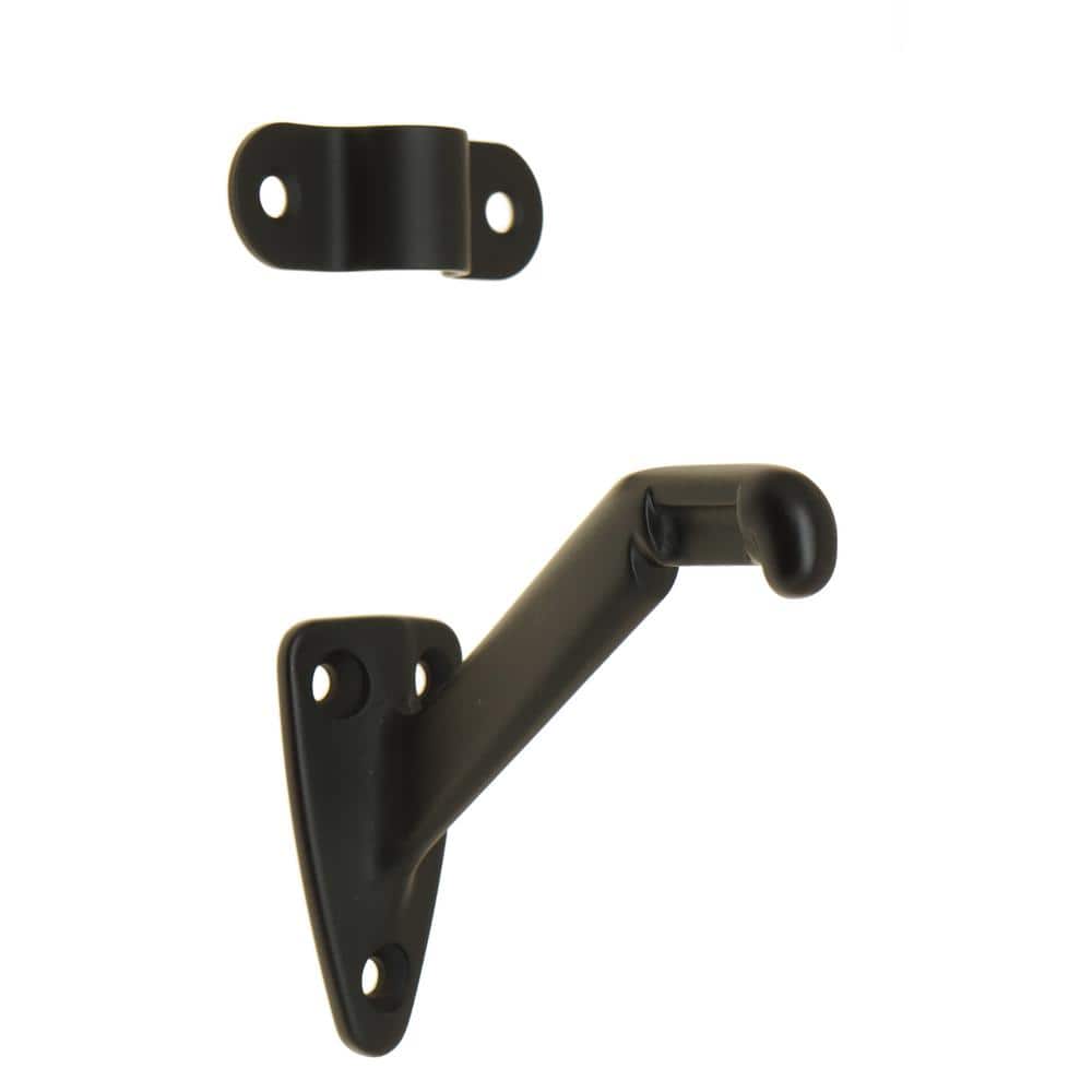 idh by St. Simons 3-1/4 in. Solid Brass Hand Rail Bracket in Oil-Rubbe ...