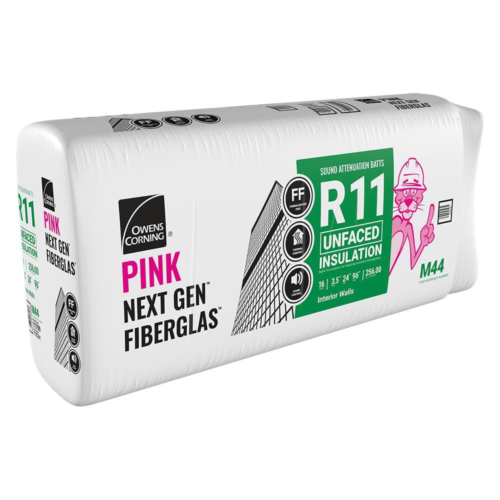 Owens Corning R-11 Unfaced Fiberglass Insulation Batts, 3.5 in. x 24 i ...