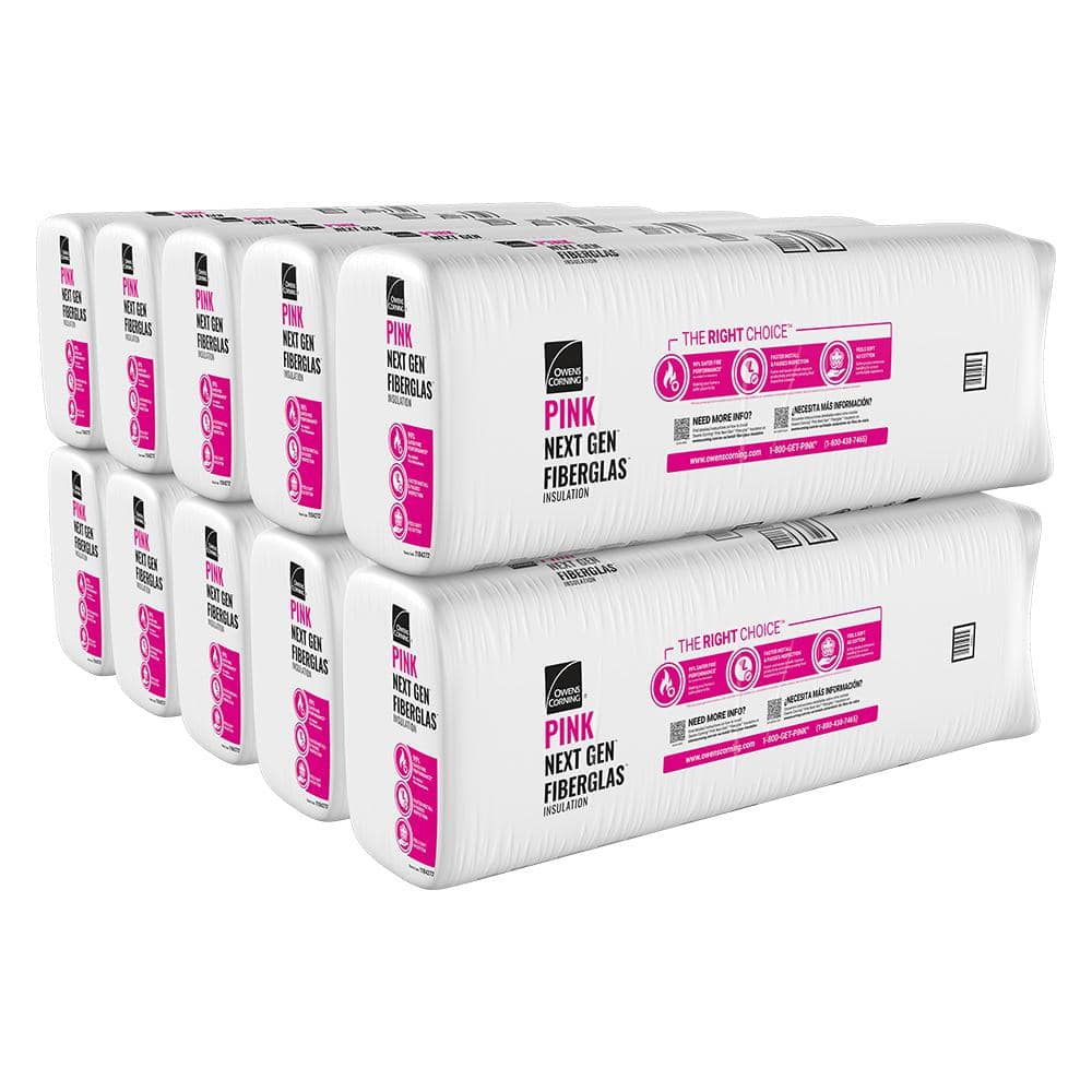 Owens Corning R-30 Unfaced Fiberglass Insulation Batts, 8.25 in. x 15 ...