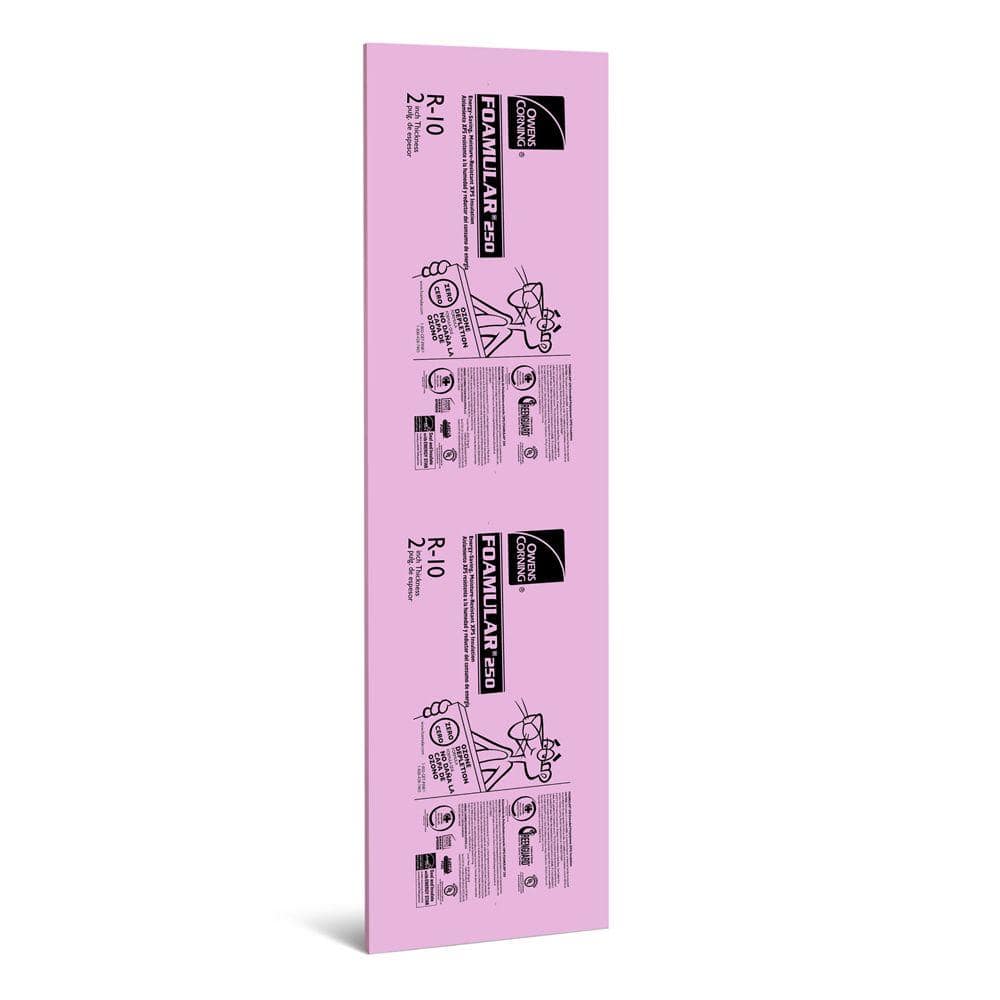Owens Corning FOAMULAR 250 R-10 (25 PSI) Extruded Polystyrene Foam Boa ...
