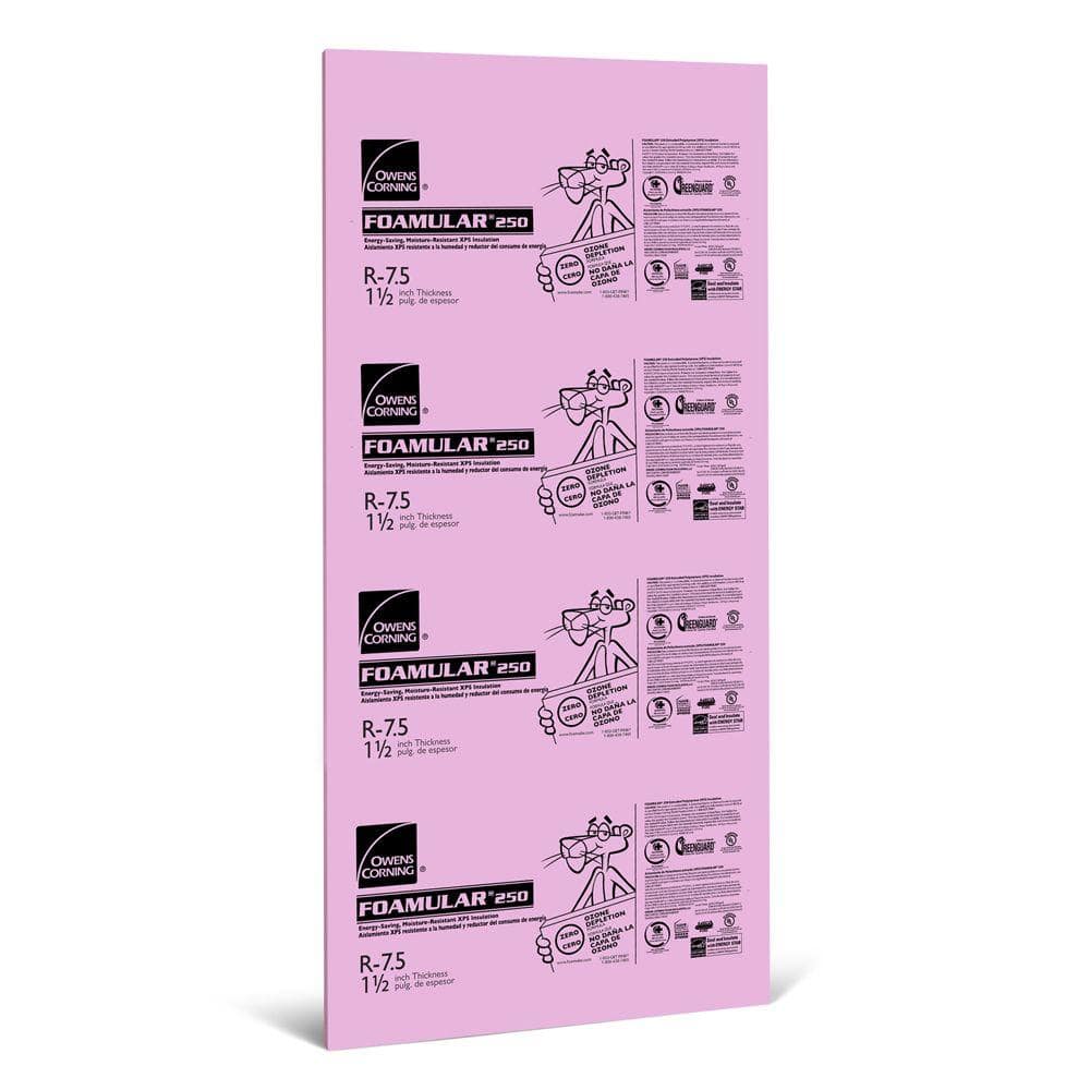 Owens Corning R-7.5 (25 PSI) FOAMULAR Extruded Polystyrene Foam Board ...