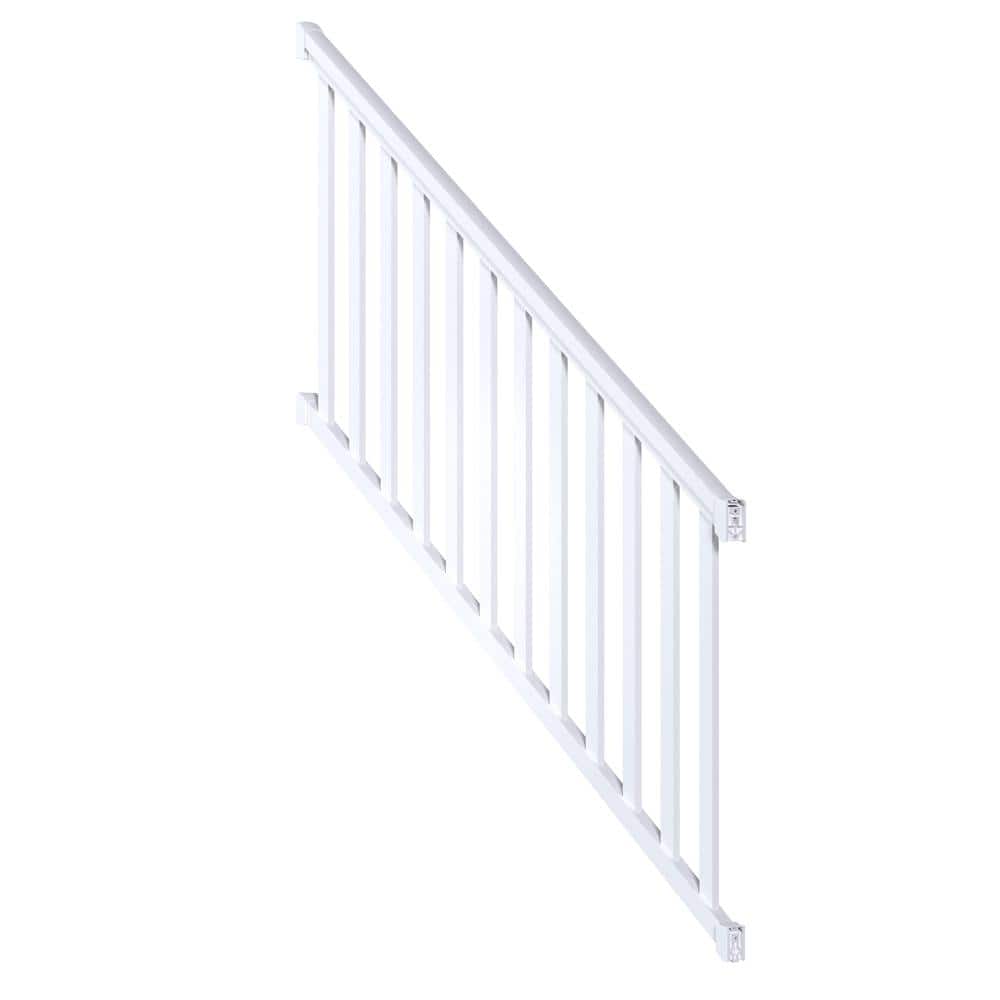Peak Aluminum Railing 6 ft. Aluminum Deck Railing Stair Kit with Wide ...