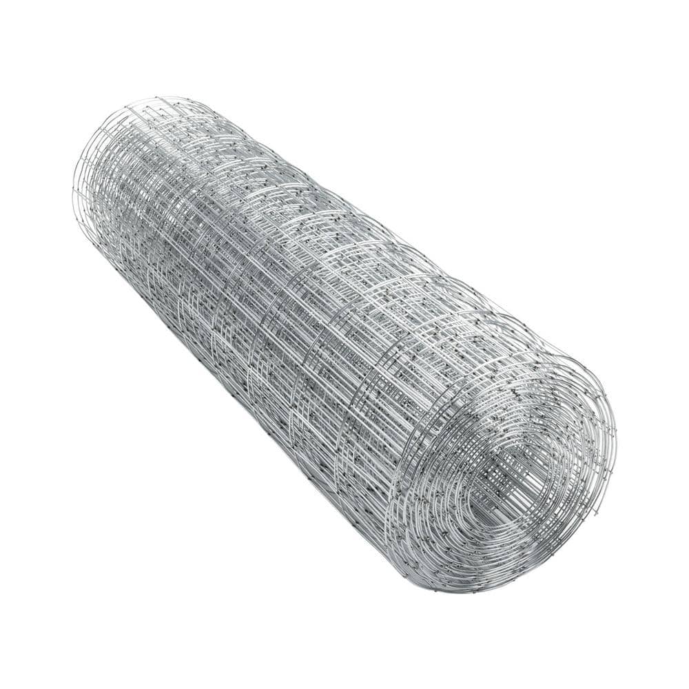 PEAK 36 in. H x 50 ft. L Galvanized Steel Welded Utility Fence with 4 ...