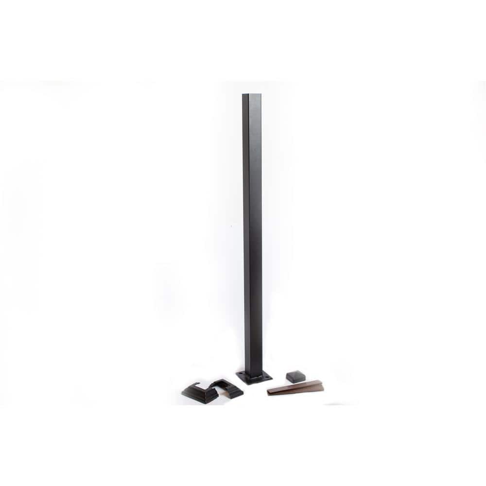 Pegatha Contemporary 1-7/8 in. x 1-7/8 in. x 43 in. Powder Coated Alum ...