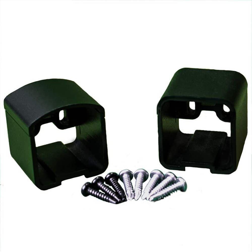 Pegatha Contemporary Black Aluminum Textured Level Bracket Kit (2-Piec ...