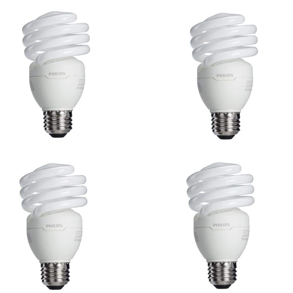 Philips 100-Watt Equivalent T2 Spiral CFL Light Bulb, Soft White 2700K ...