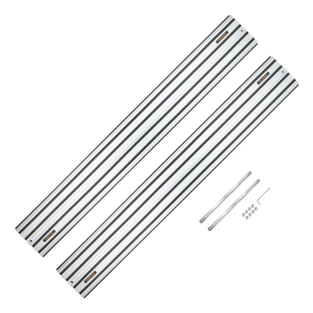 POWERTEC 110 in. Aluminum Guide Rail Joining Set Compatible with DeWal ...