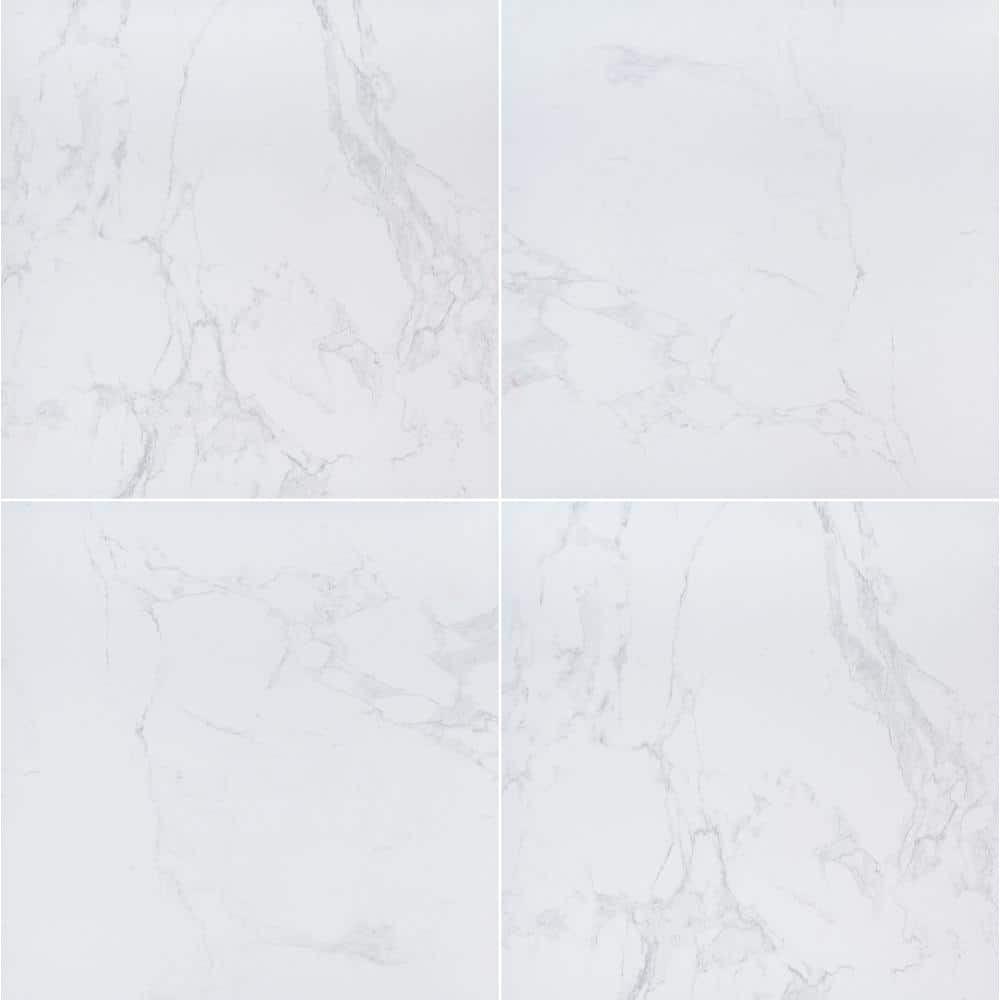 MSI Praia Carrara 2 cm. x 24 in. x 24 in. Matte Porcelain Stone Look P ...