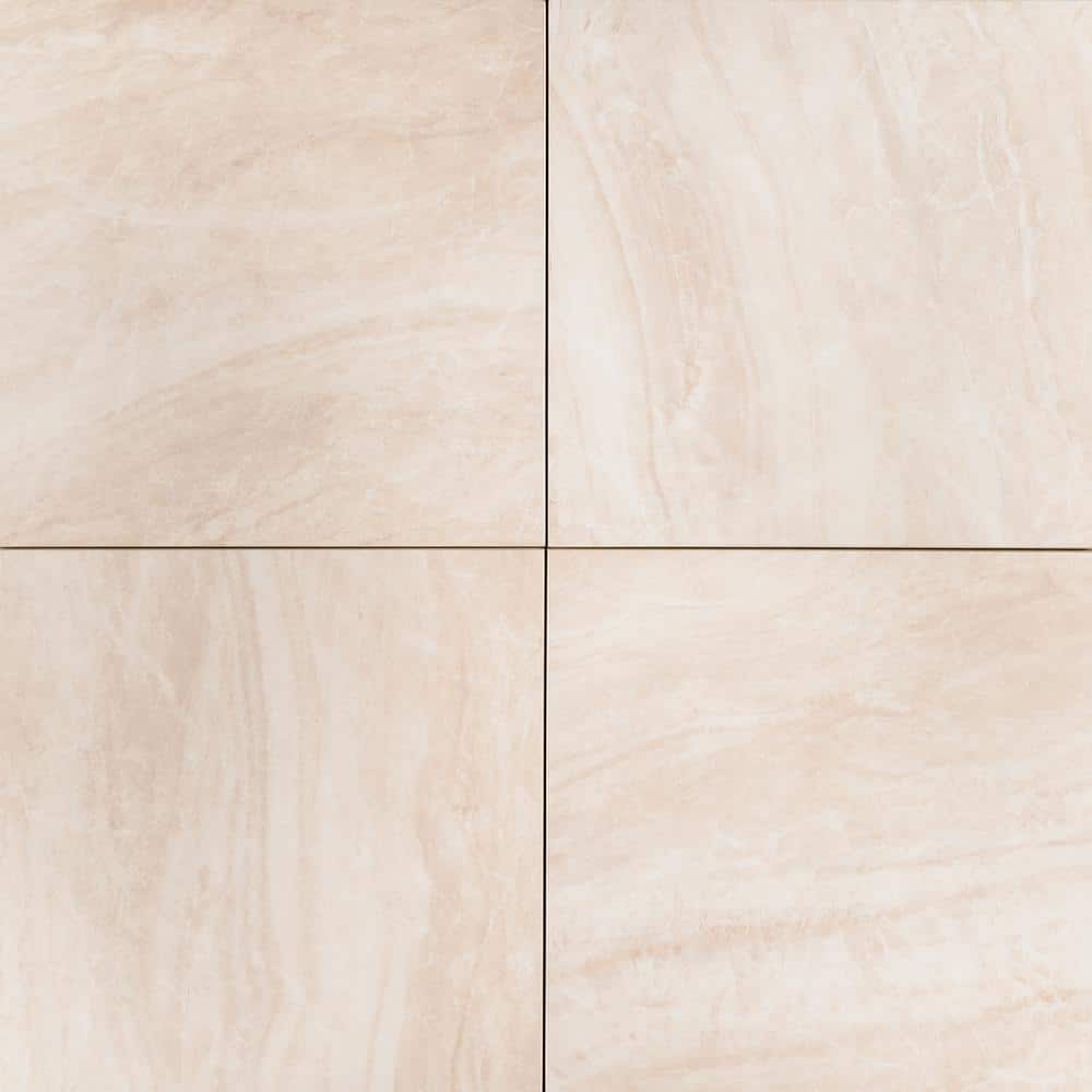 MSI Praia Crema 2 cm. x 24 in x 24 in. Matte Porcelain Stone Look Pave ...