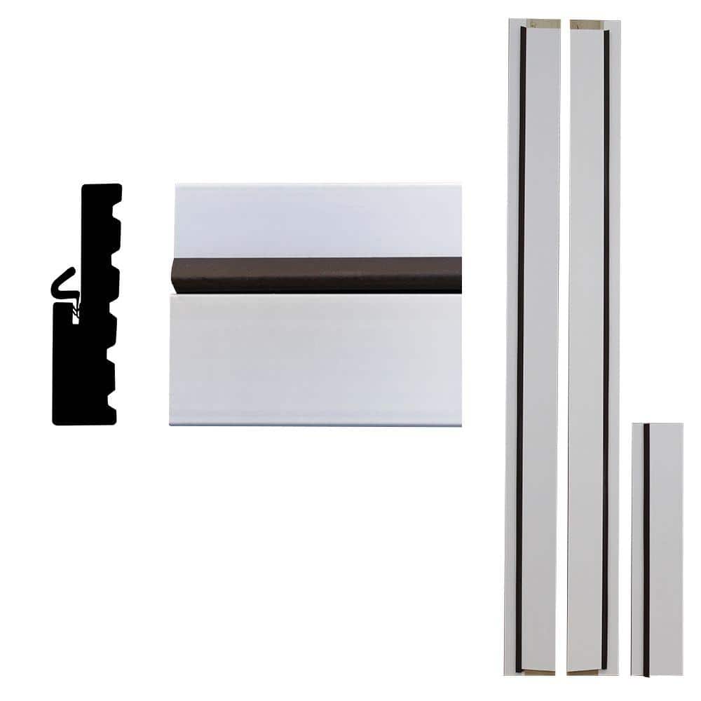 FrontLine 1 1/4 in. x 4 9/16 in. x 83 in. Primed PVC Composite Jamb Mo ...