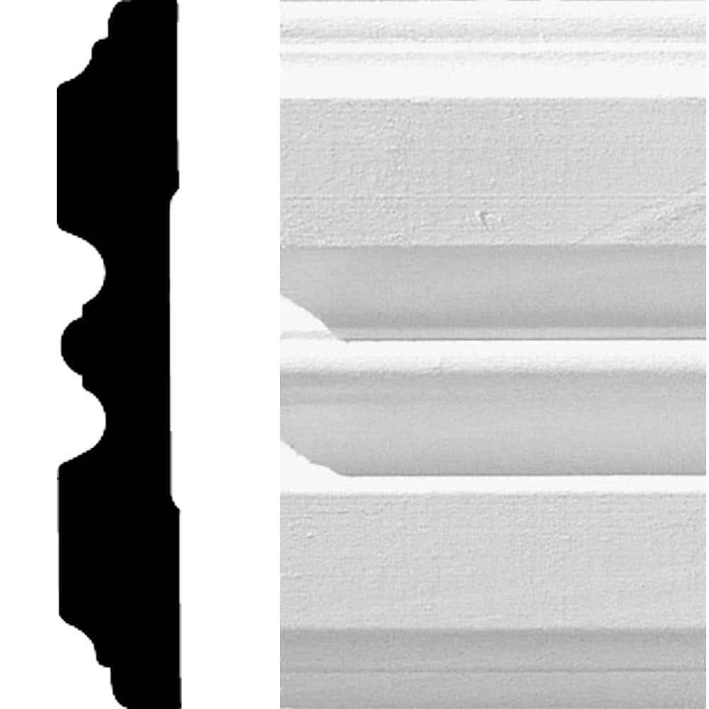 HOUSE OF FARA 3/4 in. x 4-1/4 in. x 8 ft. MDF Fluted Casing Moulding ...