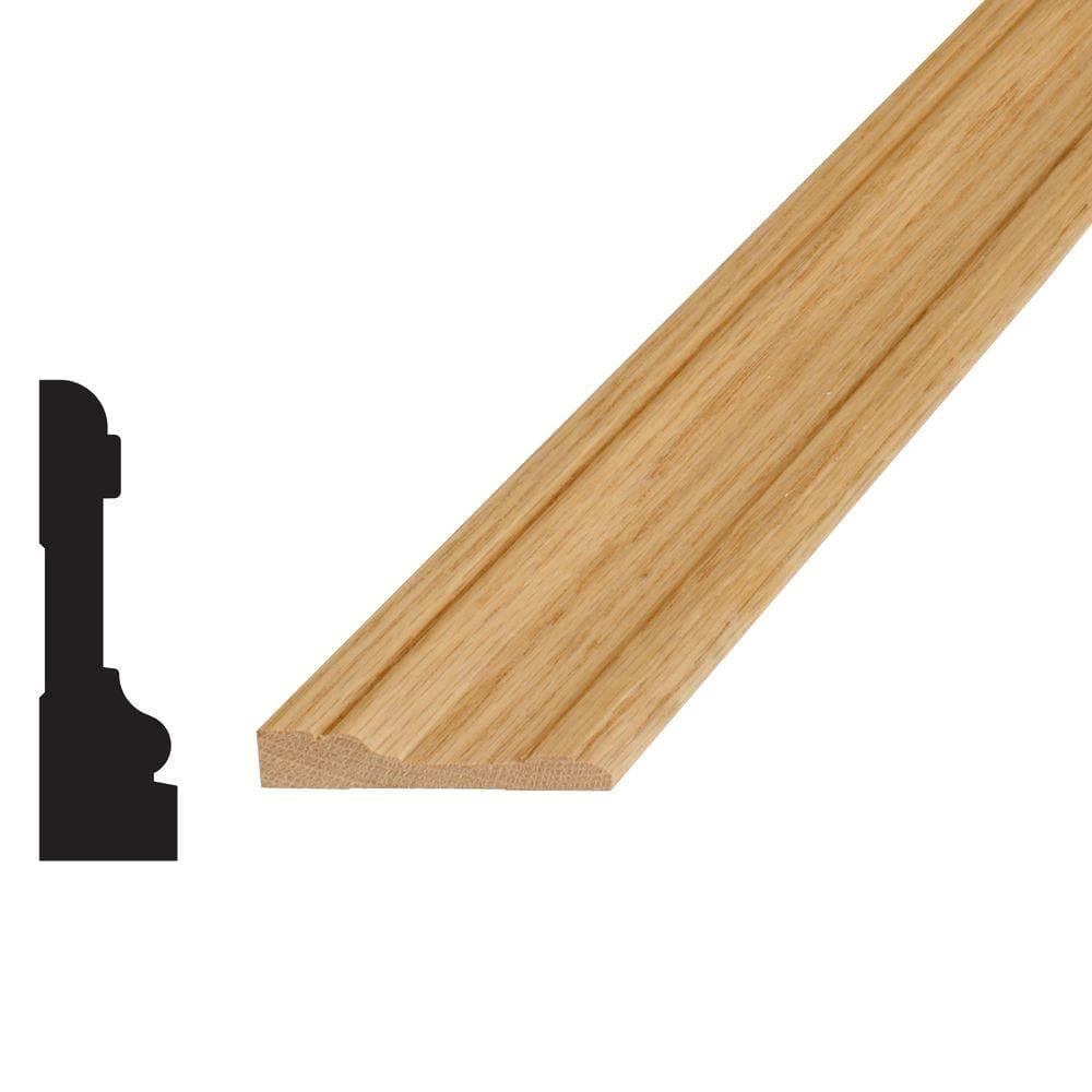 Alexandria Moulding 3/4 in. D x 2.3/4 in. W x 96 in. L Oak Wood Casing ...