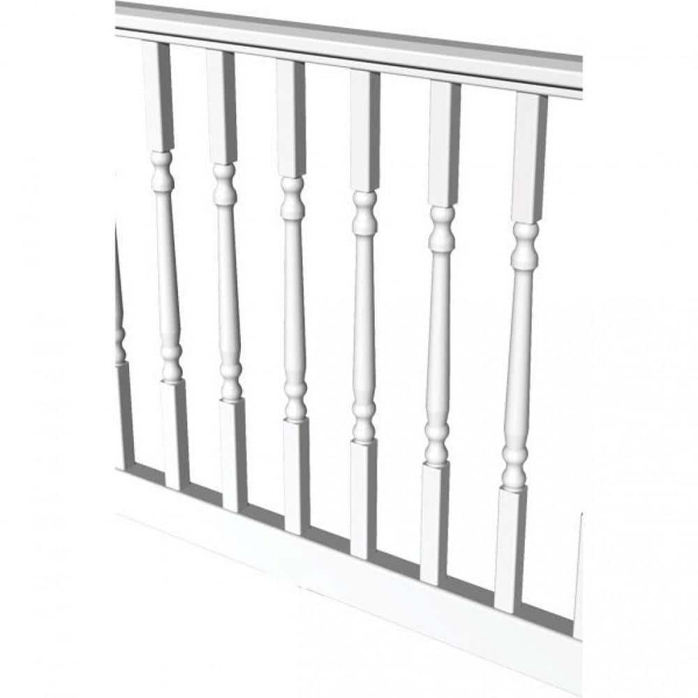 RDI Original Rail 8 ft. x 36 in. White Vinyl Turned Baluster Level Rai ...