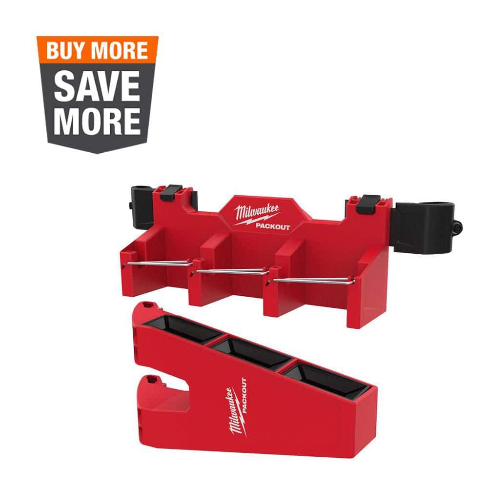 Milwaukee PACKOUT Long Tool Holder Tool Box Rack Attachment, 6.25 in D ...