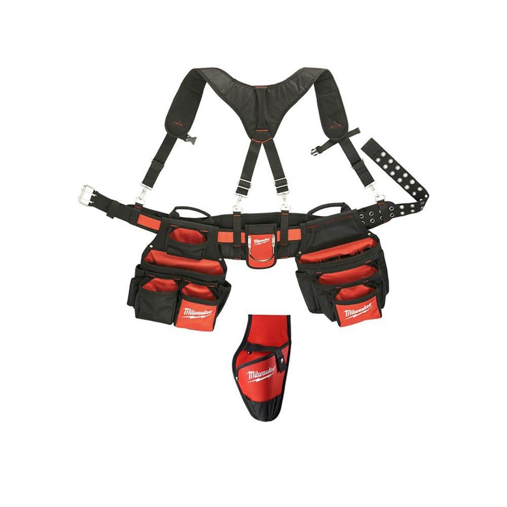 Milwaukee General Contractor Work Belt with Suspension Rig & 1-Pocket ...