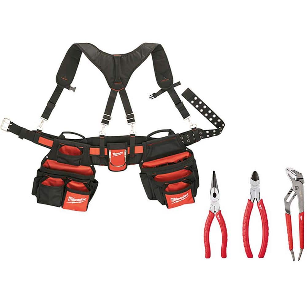 Milwaukee General Contractor Work Waist Tool Belt with Suspension Rig ...