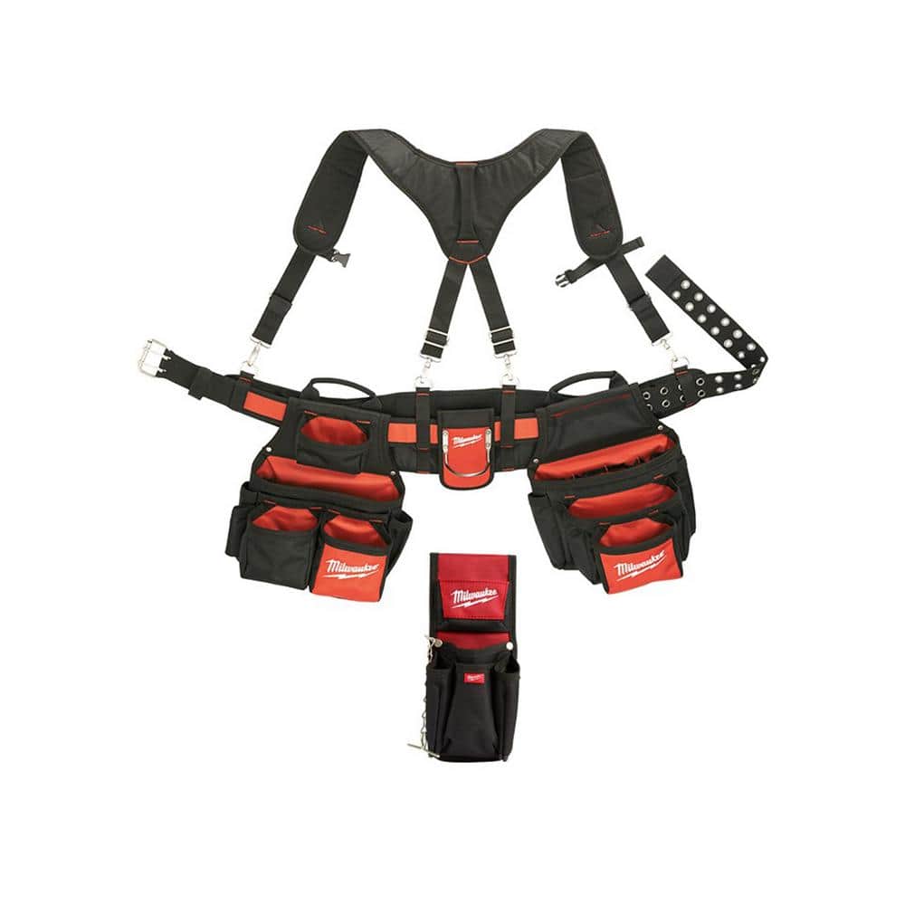 Milwaukee General Contractor Work Belt with Suspension Rig with 7-Pock ...