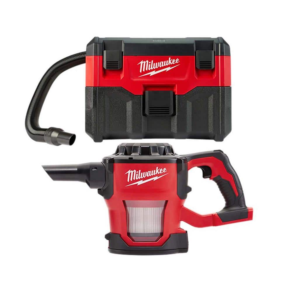 Milwaukee M18 18-Volt 2 Gal. Lithium-Ion Cordless Wet/Dry Vacuum with ...