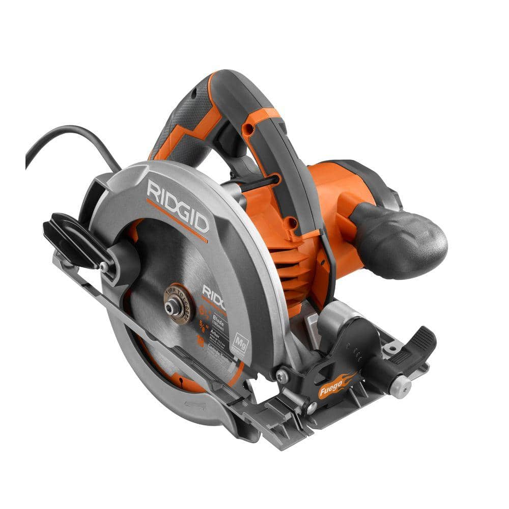 RIDGID 12 Amp Corded 6-1/2 in. Magnesium Compact Framing Circular Saw ...
