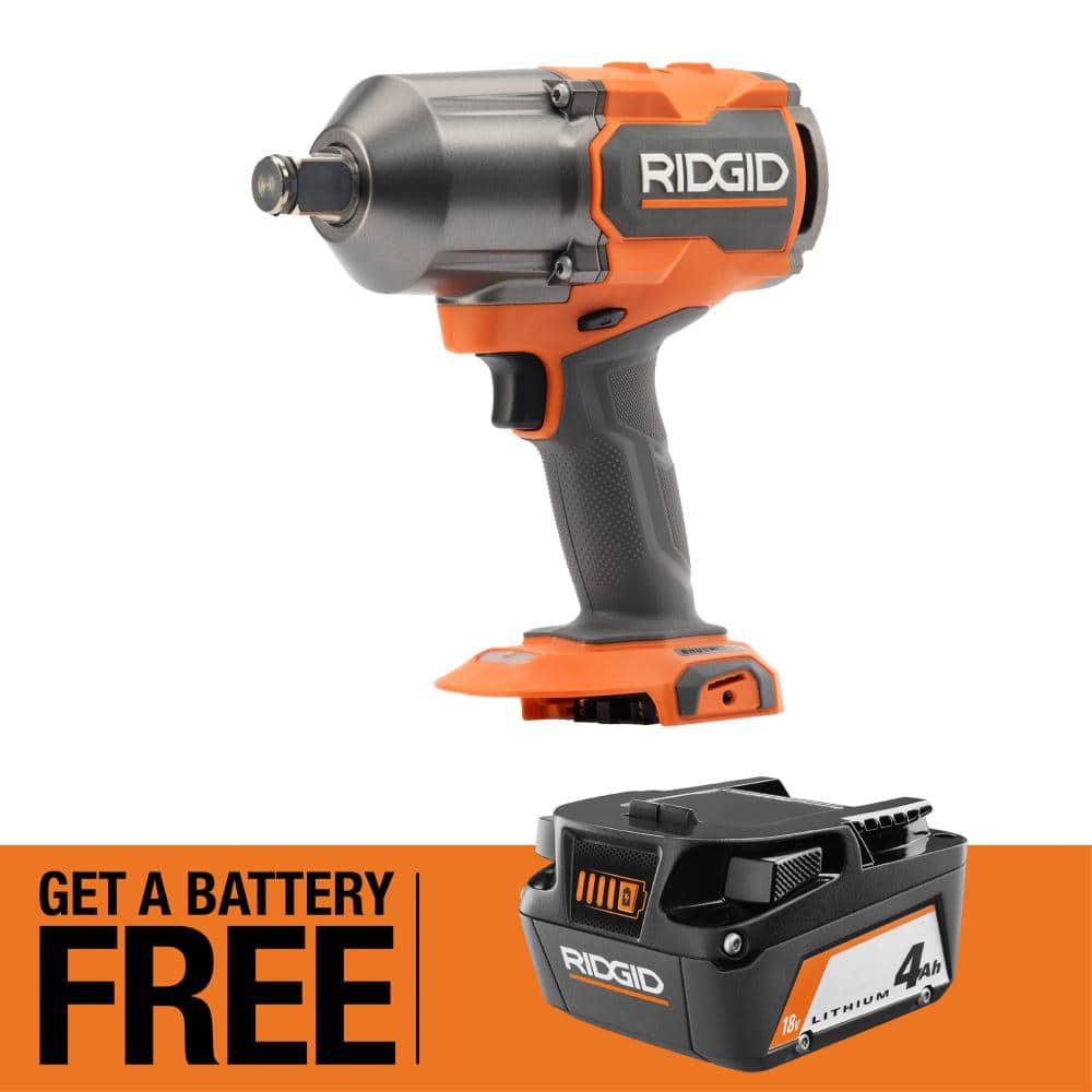 RIDGID 18V Brushless Cordless 3/4 in. High Torque Impact Wrench with F ...