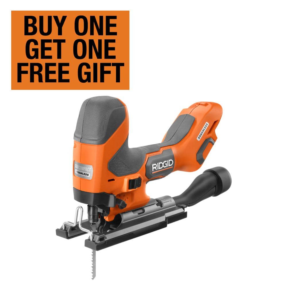 RIDGID 18V SubCompact Brushless Cordless Barrel Grip Jig Saw (Tool Onl ...