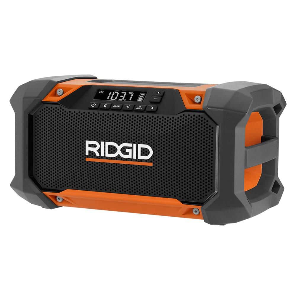 RIDGID 18-Volt Cordless Hybrid Jobsite Radio with Bluetooth Technology ...