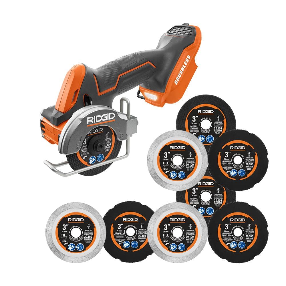 RIDGID 18V SubCompact Brushless Cordless 3 in. Multi-Material Saw (Too ...
