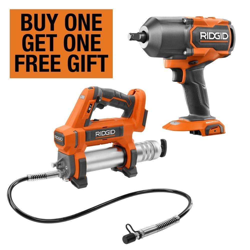 RIDGID 18V Cordless 2-Tool Combo Kit with Brushless High Torque Impact ...