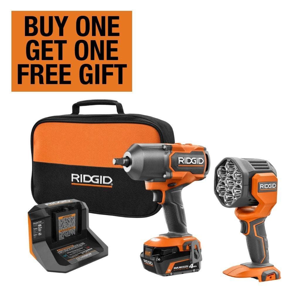 RIDGID 18V Brushless Cordless 2-Tool Combo Kit with High-Torque Impact ...