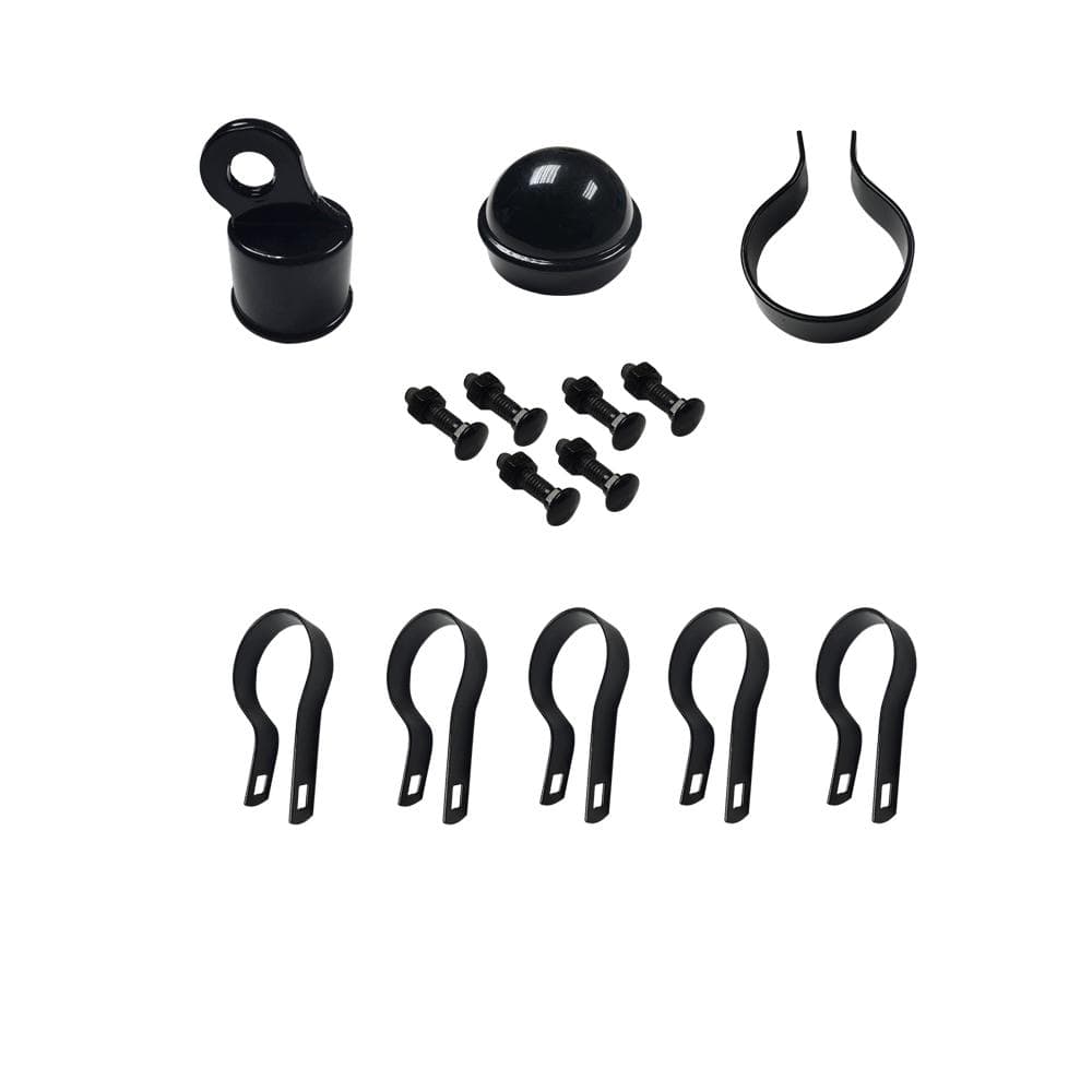 Robtec 2-3/8 in. Black Chain Link Fence End Post Kit – Super Arbor