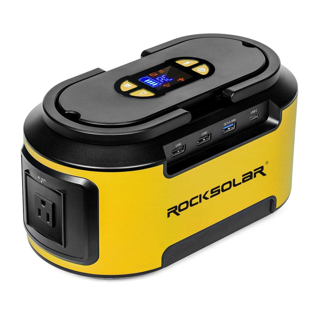 ROCKSOLAR READY 300-Watt Peak Push Button Start Quiet Gasless Portable ...