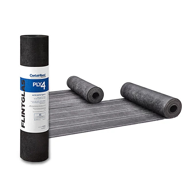 CertainTeed Flintglas Ply 4 Type IV BUR Felt – 5 SQ Roll (39-3/8 in. x ...