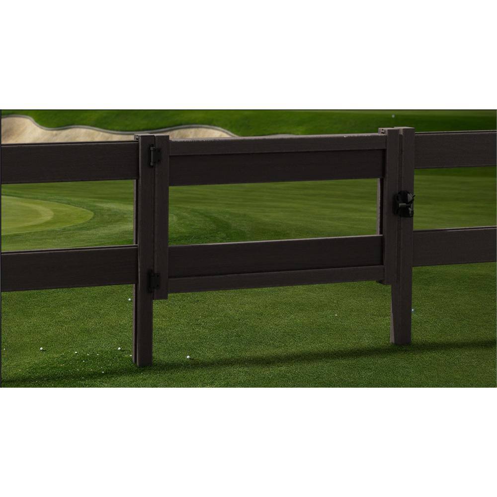 Natures Composites Composite Modern 2-Board Ranch Rail ( 3 ft. H x 4 f ...