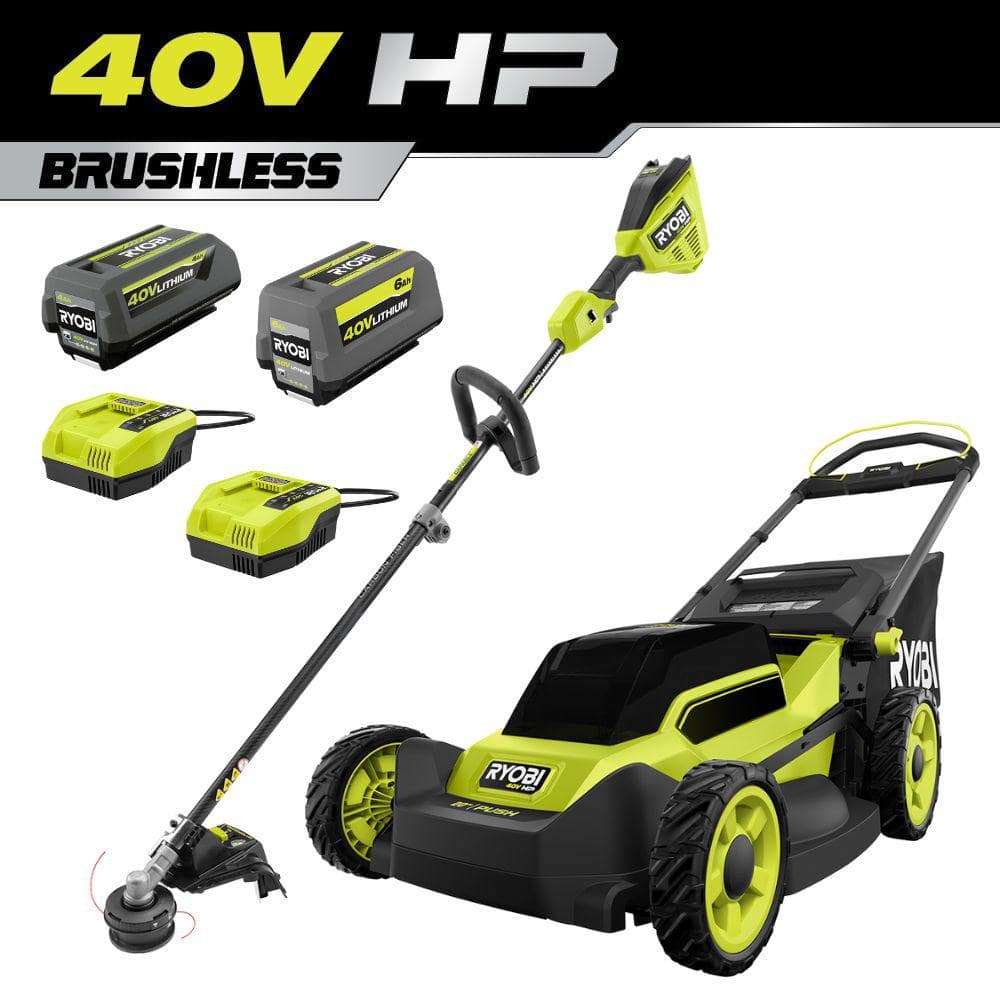 RYOBI 40V HP Brushless 20 in. Whisper Series Cordless Walk-Behind Mult ...