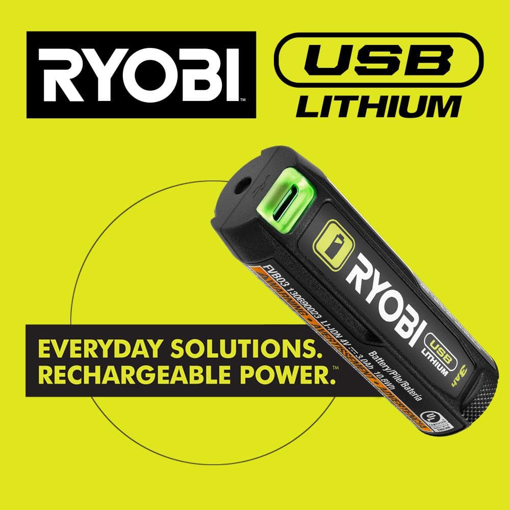 RYOBI USB Lithium Screwdriver Kit with 2.0 Ah USB Lithium Battery and ...