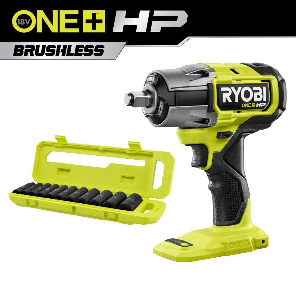 RYOBI ONE+ HP 18V Brushless Cordless 4-Mode 1/2 in. Impact Wrench (Too ...