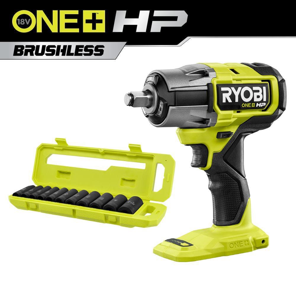 RYOBI ONE+ HP 18V Brushless Cordless 4-Mode 1/2 in. Impact Wrench (Too ...