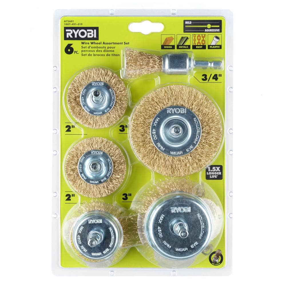 RYOBI Wire Wheel Assortment Set (6-Piece) – Super Arbor